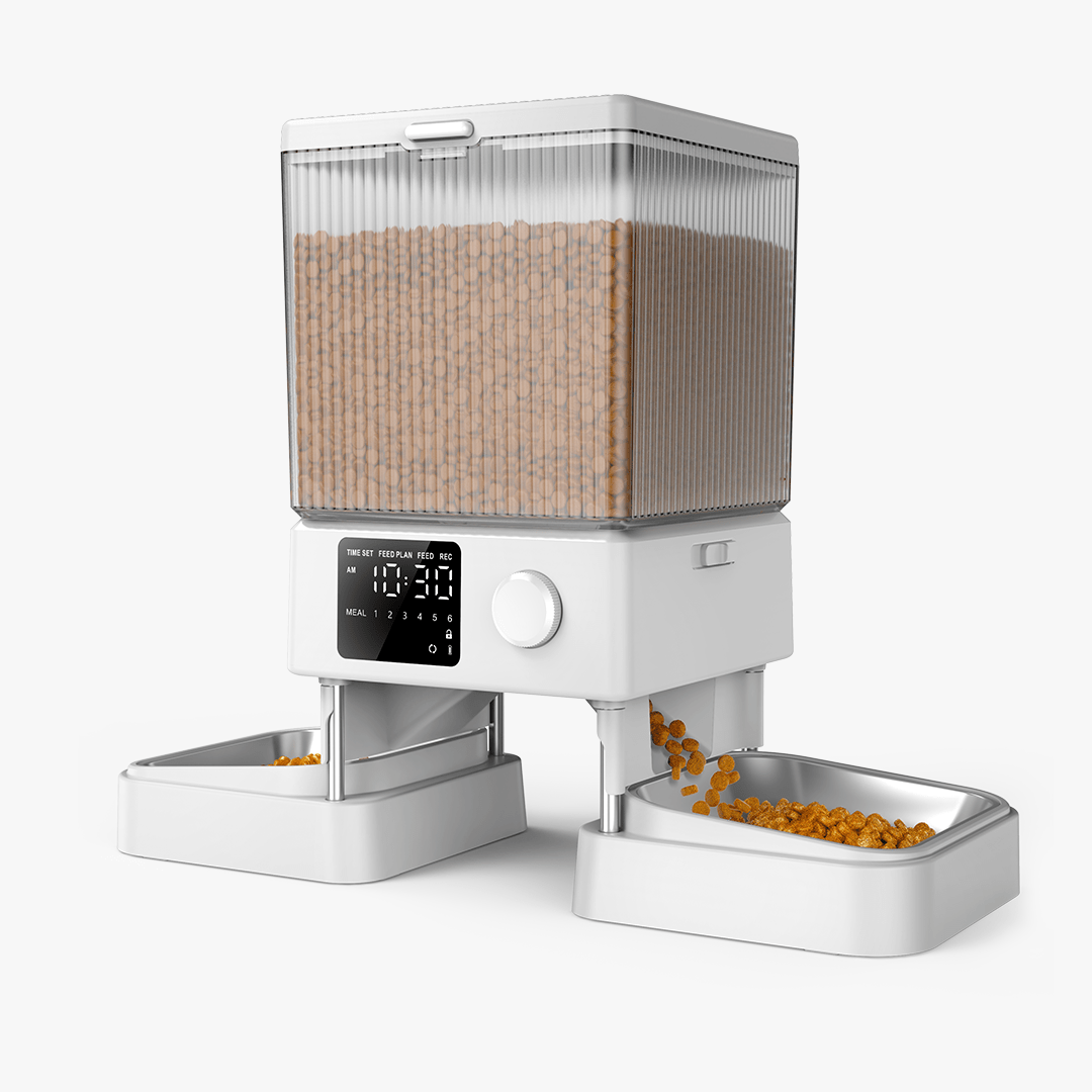 Automatic Cat Feeder for Two Cats 5L White – oneisall